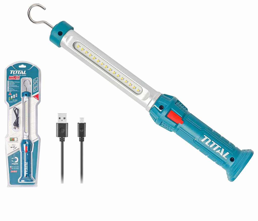 Work Lamp With Rechargeable Li-Polymer Battery, TOTAL TOOLS | Altiven ...
